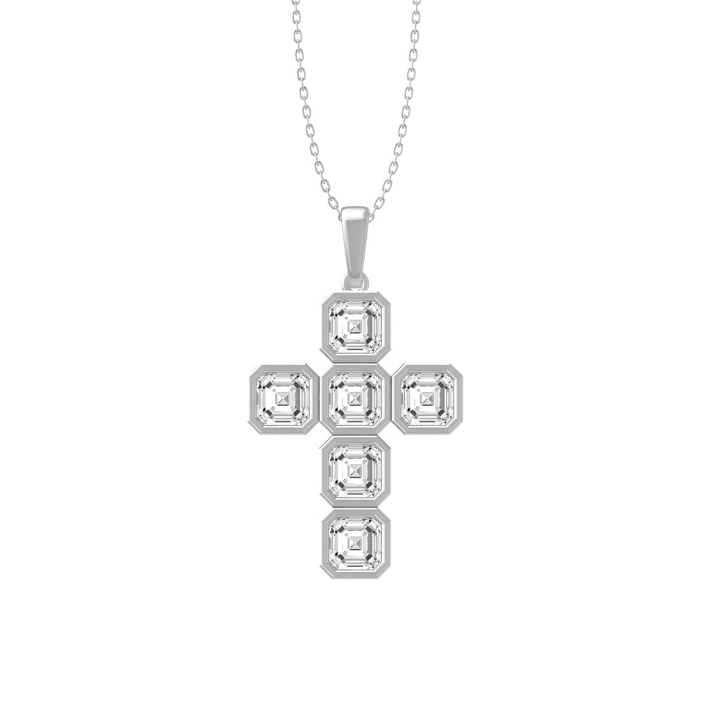 ARAIYA FINE JEWELRY 10K White Gold Asscher-Shape Lab-Grown Diamond ...
