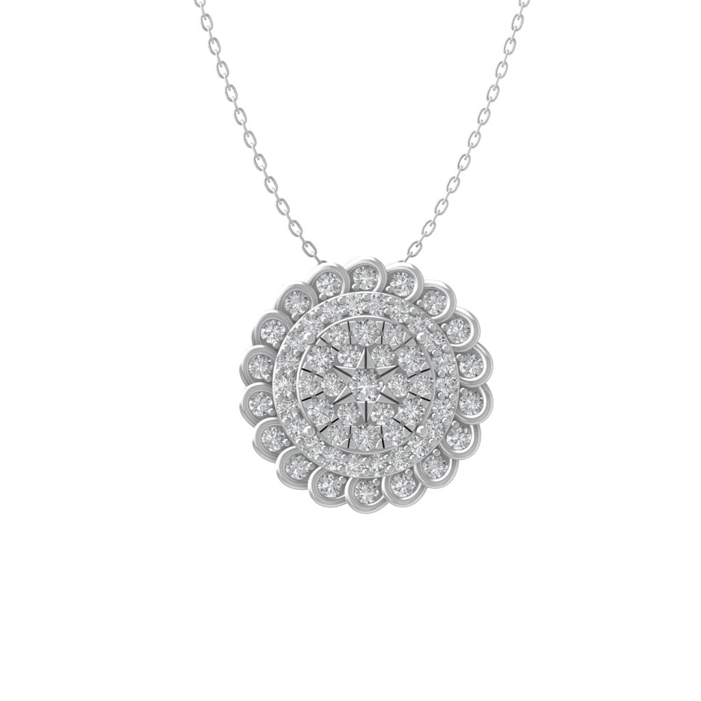 ARAIYA FINE JEWELRY 10K White Gold Lab Grown Diamond Composite Cluster ...