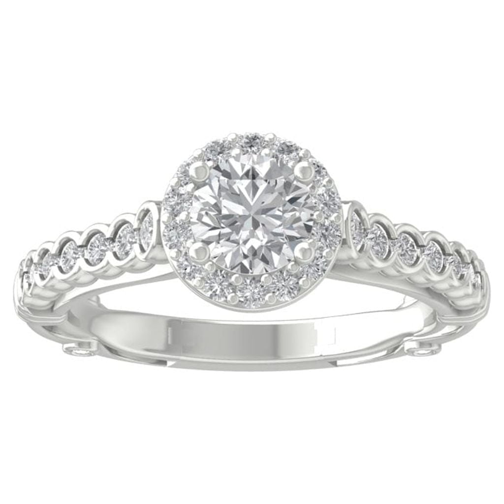 ARAIYA FINE JEWELRY 14K White Gold Lab-Grown Diamond Engagement Ring (1 ...