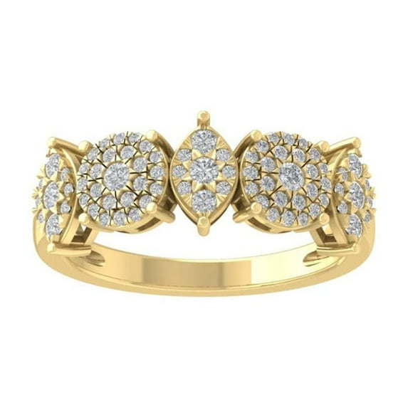 ARAIYA FINE JEWELRY 10K Yellow Gold Lab-Grown Diamond Engagement Ring ...