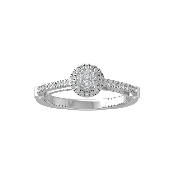 Araiya Fine Jewelry Sterling Silver Lab-Grown Diamond Engagement Ring ...