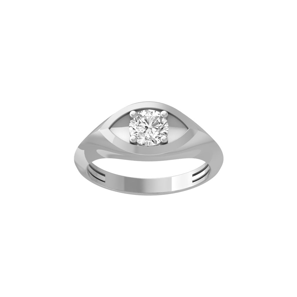 ARAIYA FINE JEWELRY 10K White Gold Round-Shape Diamond Solitaire ...