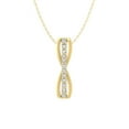 Araiya Fine Jewelry 10K Yellow Gold Diamond Bar Pendant with Gold ...