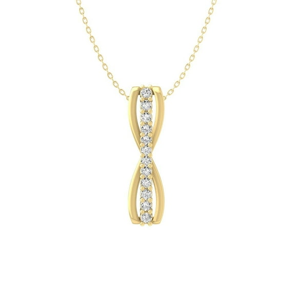 Araiya Fine Jewelry 10K Yellow Gold Diamond Bar Pendant with Gold ...