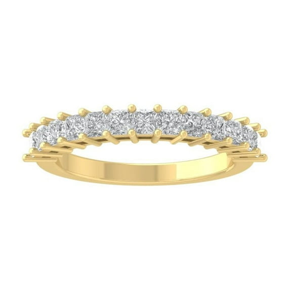 Araiya Fine Jewelry 14K Yellow Gold Princess-shape Diamond Wedding Band Ring (1 cttw, I-J Color ...