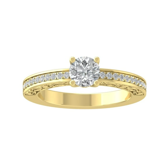 ARAIYA FINE JEWELRY 14K White Gold Lab-Grown Diamond Engagement Ring (1 ...