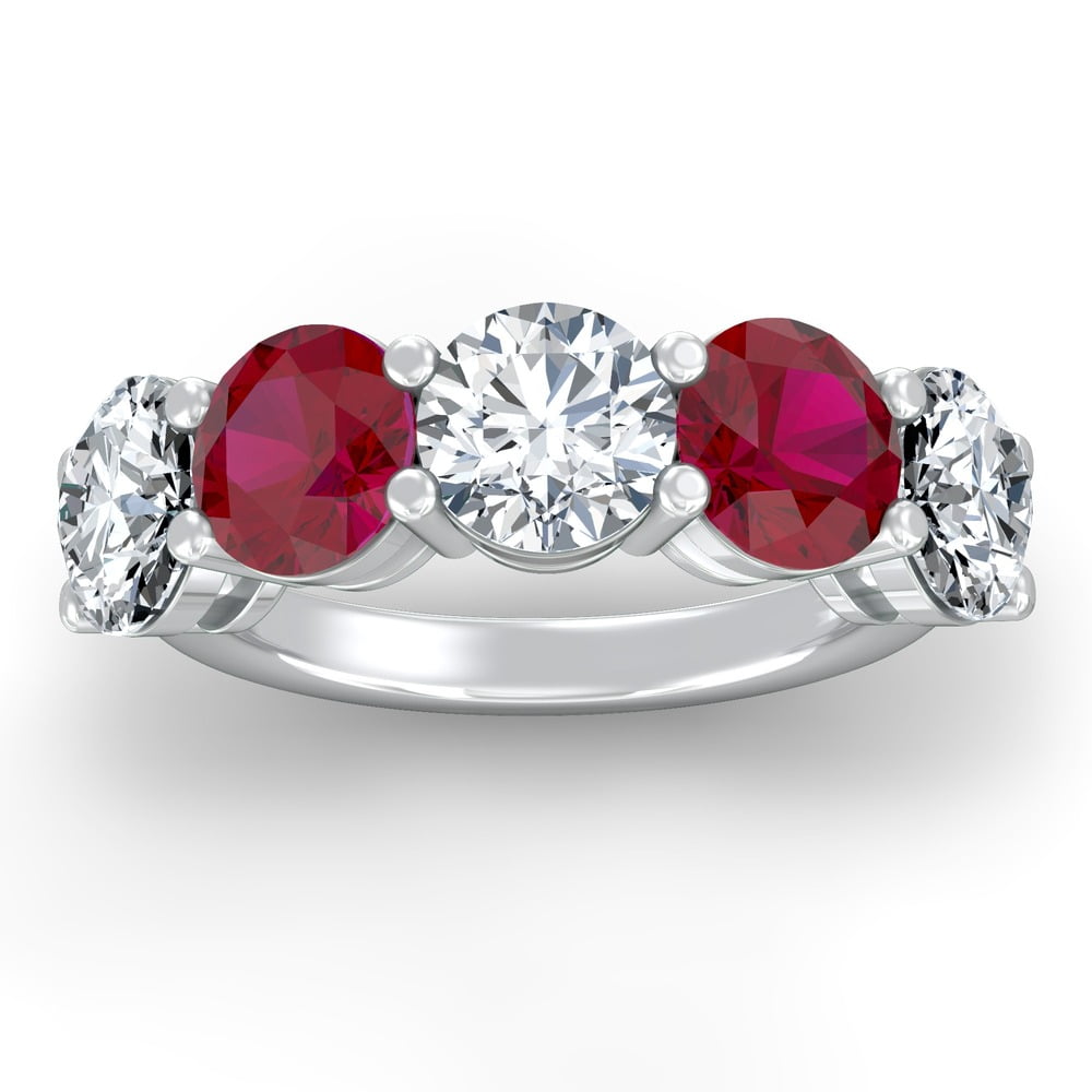 ARAIYA FINE JEWELRY 2 CT. T.W Round Shape Lab Grown Diamond and Natural ...