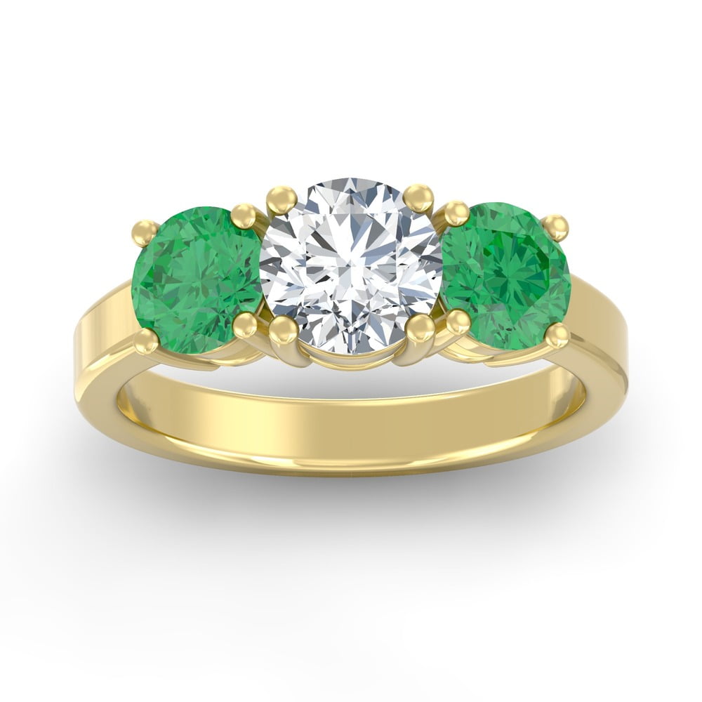 ARAIYA FINE JEWELRY 3 CT.T.W. Round Shape Lab Grown Diamond and Natural ...