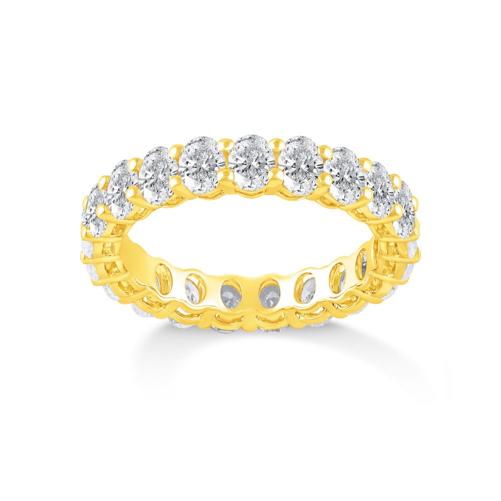 ARAIYA FINE JEWELRY 5.2 CT.T.W Lab Grown Oval Shape Diamond Eternity ...