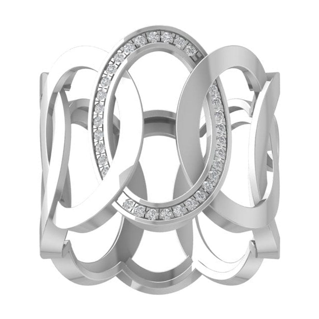 ARAIYA FINE JEWELRY 925 Sterling Silver Round-shape Diamond Fashion ...
