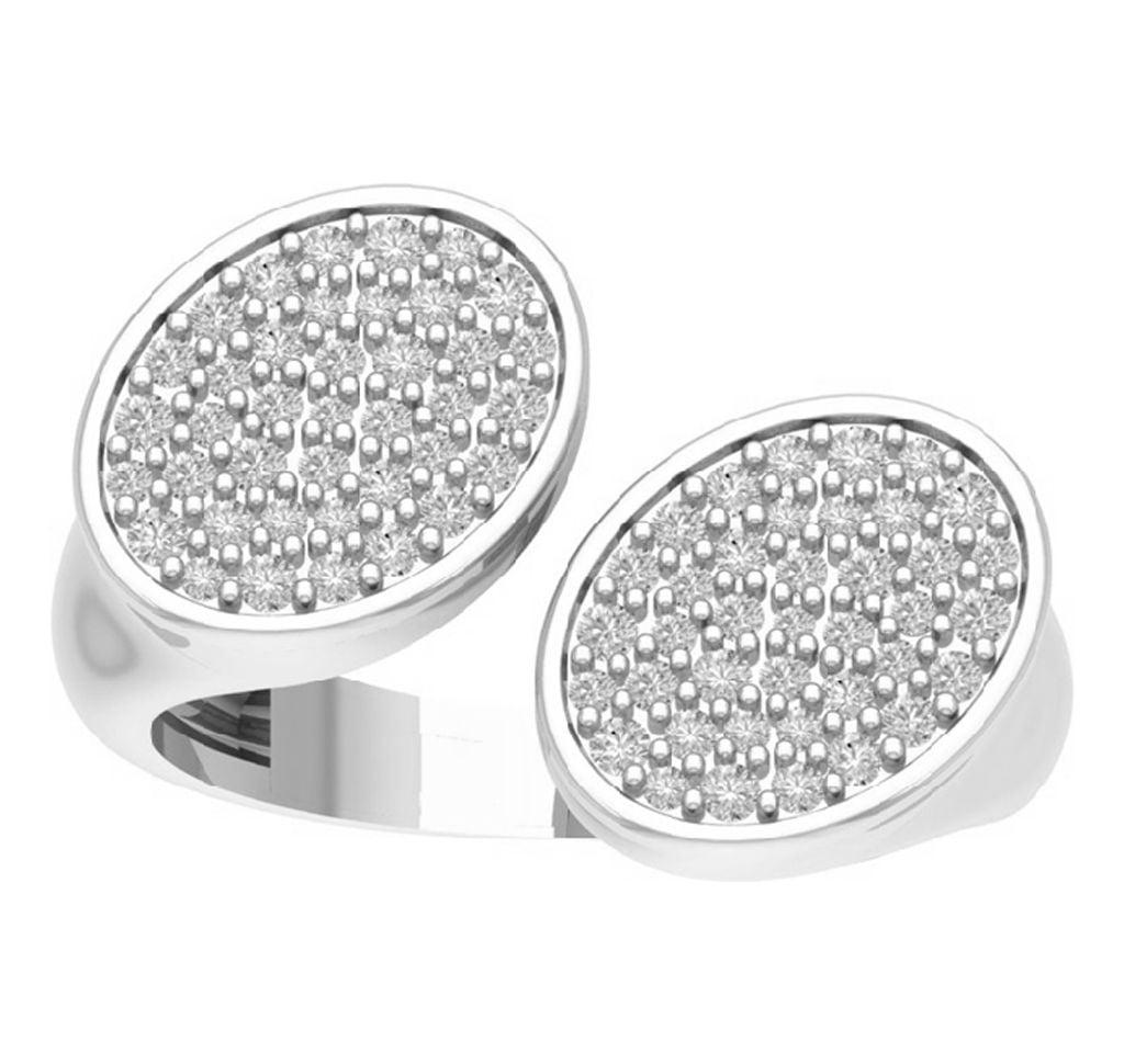 ARAIYA FINE JEWELRY Sterling Silver Cluster Lab Grown Diamond Space ...