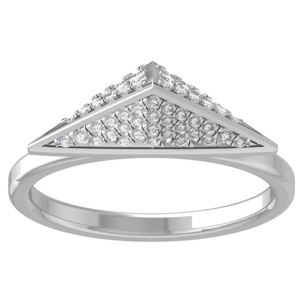 ARAIYA FINE JEWELRY Sterling Silver Diamond Wedding Band Ring (1/4 cttw, I-J Color, I2-I3 ...