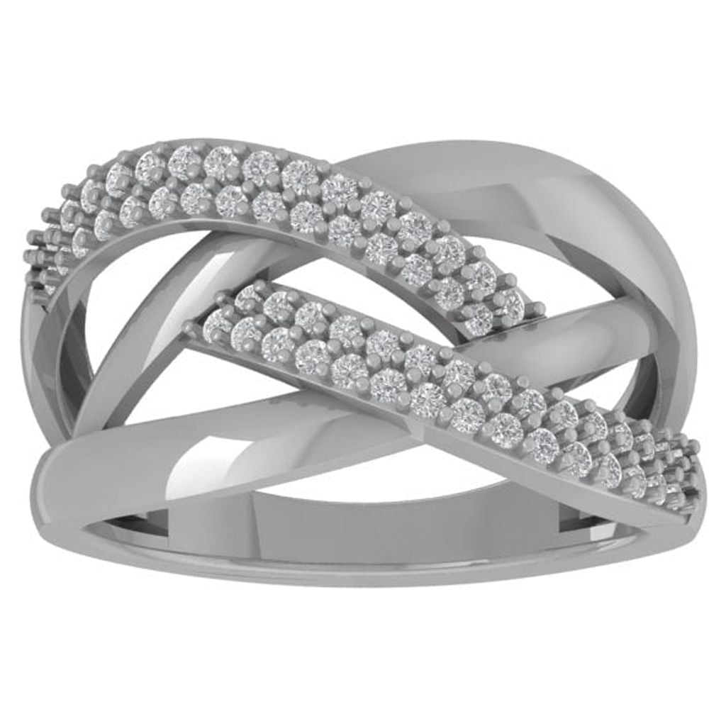 ARAIYA FINE JEWELRY Sterling Silver Diamond Wedding Band Ring (3/8 cttw, I-J Color, I2-I3 ...