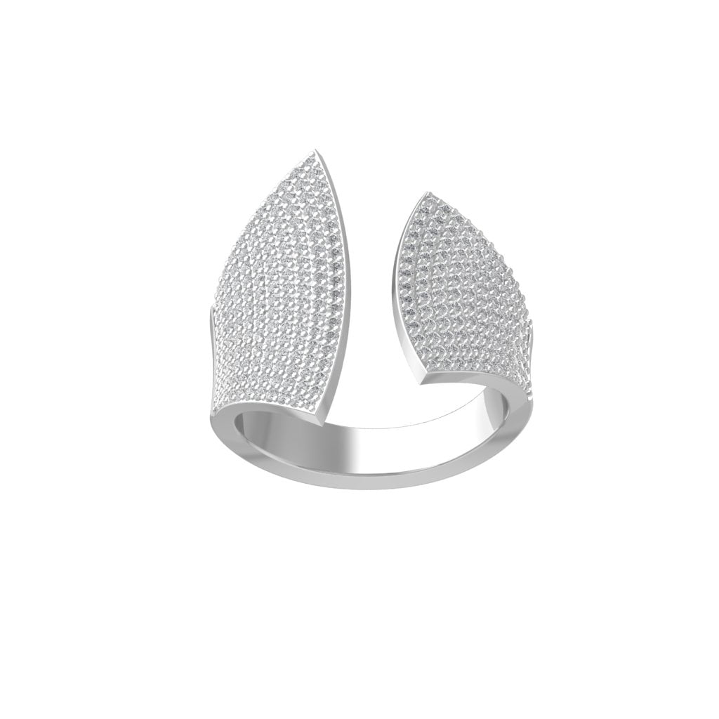 ARAIYA FINE JEWELRY Sterling Silver Round Lab Grown Diamond Open Space ...