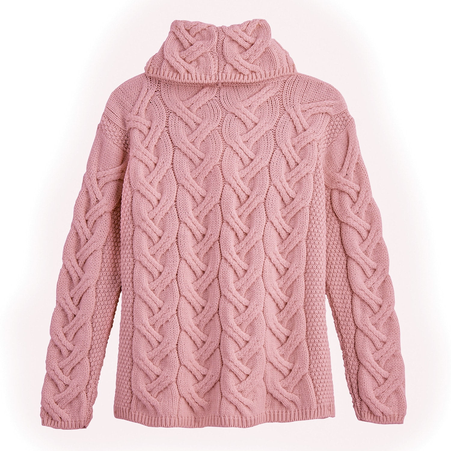 ARAN WOOLLEN MILLS Womens Aran Knit Sweater, Merino Wool Cowl Neck ...