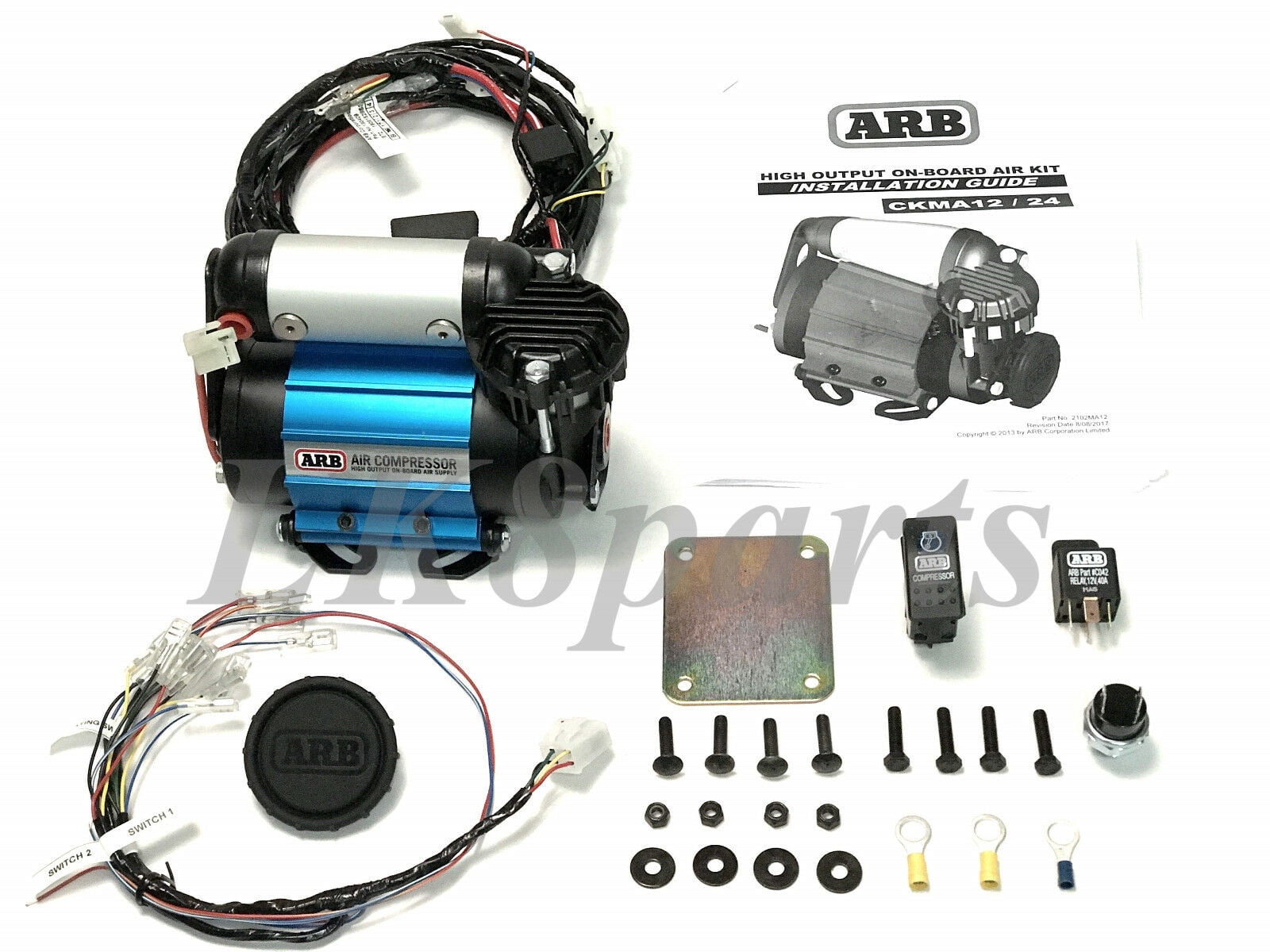 ARB LOCKER ON-BOARD HIGH PERFORMANCE 12 VOLT AIR COMPRESSOR OFFROAD 4X4 ...