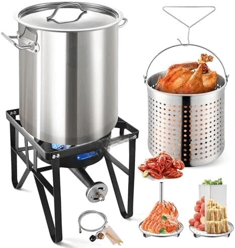 ARC 40QT Stock pot Seafood Boil Pot and Propane Stove with 200,000BTU ...