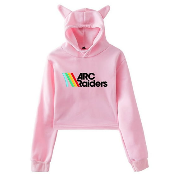 ARC Raiders Logo Hoodie Cat Ears Hooded Sweatshirt Long Sleeve Crop Top ...