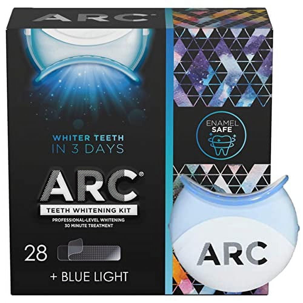 ARC Teeth Whitening Strip Kit with Blue Light, 28 Strips (14 Count Pack ...