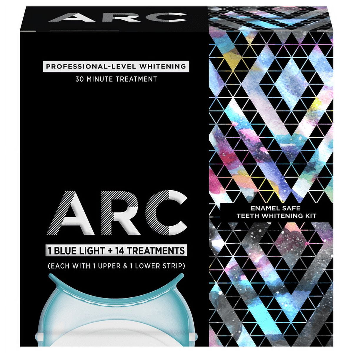 ARC Blue Light Teeth Whitening Kit, 28 Strips, Enamel Safe Hydrogen ...