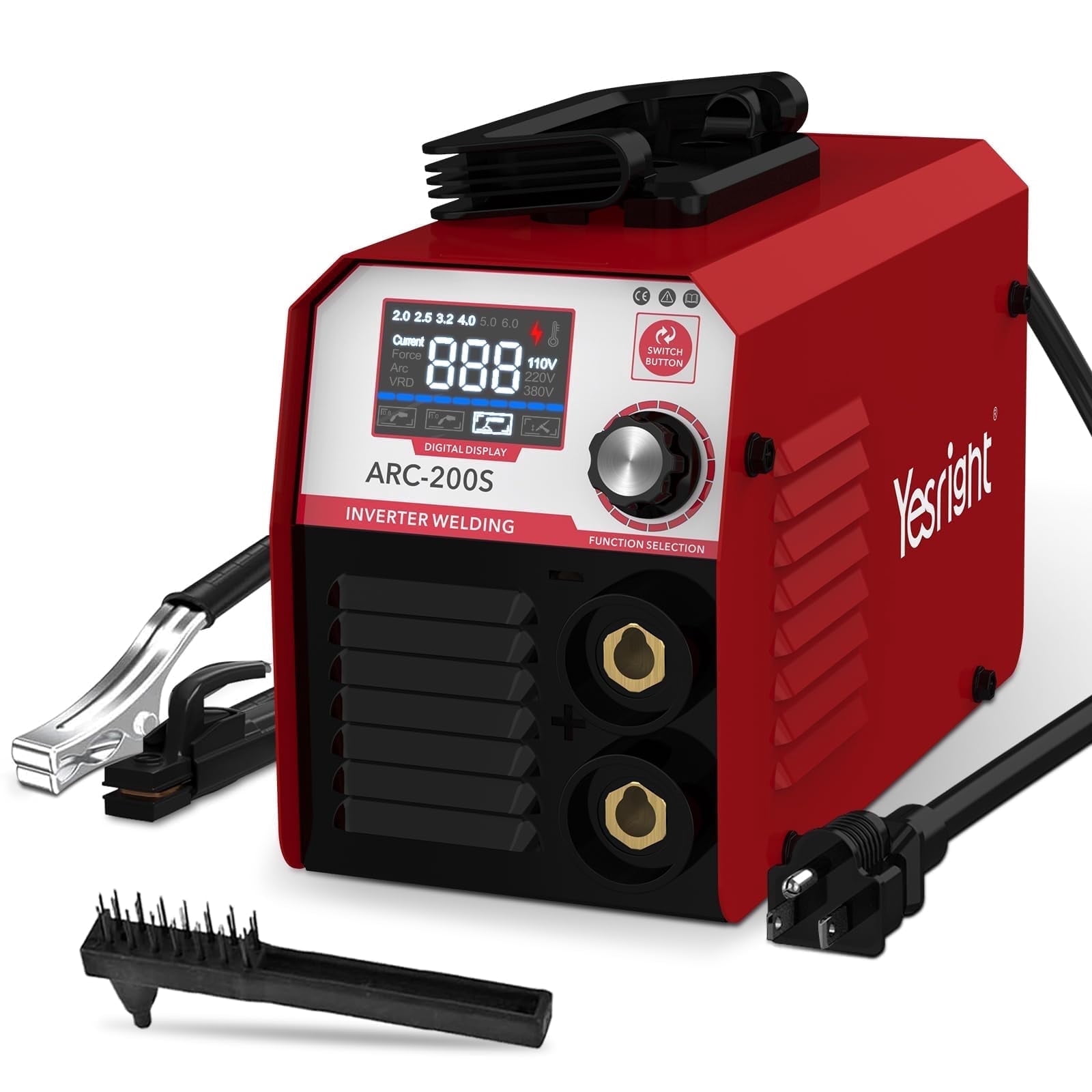 YesRight ARC200S Stick Welder Machine, 110V 200A MMA Welding, Portable ...