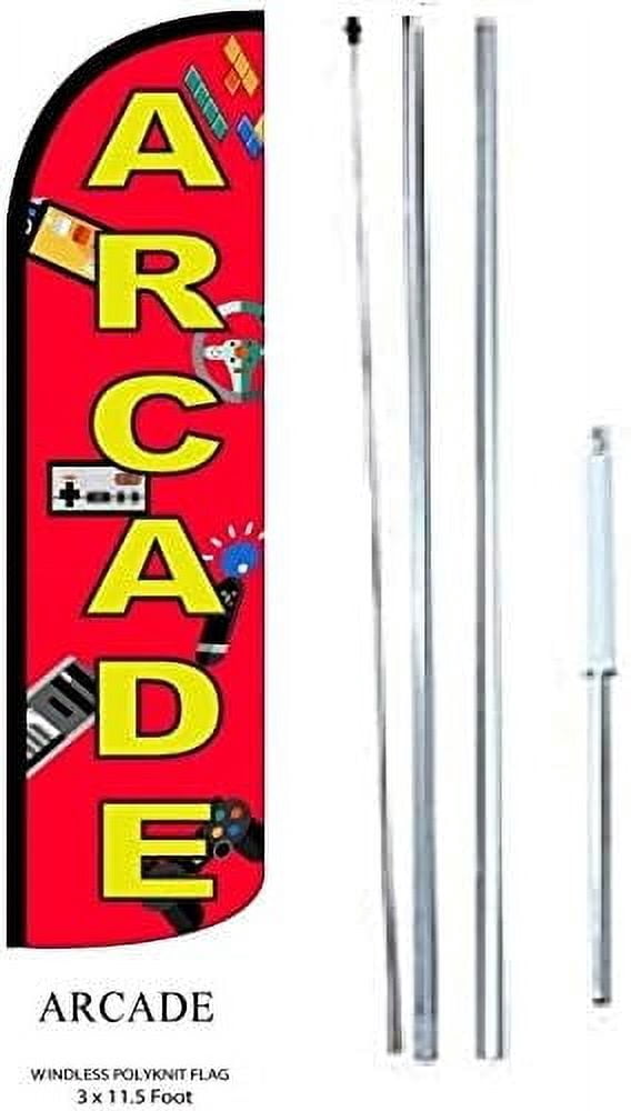 ARCADE King Flag Sign With Complete Hybrid Pole set - Walmart.com