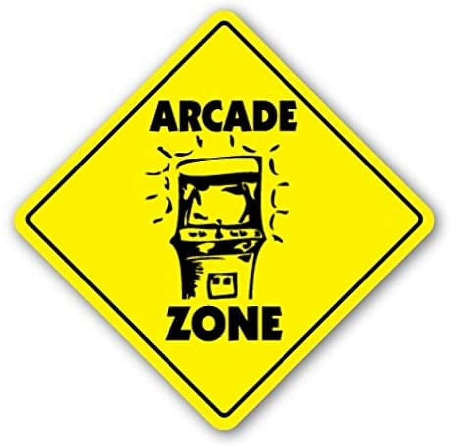ARCADE ZONE Sign Game Room Gameroom Machine Gift - Sticker Graphic ...