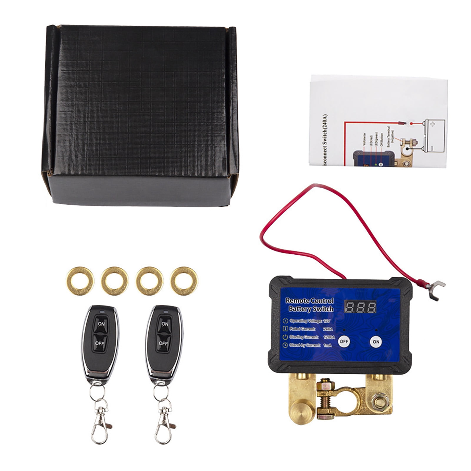 ARCADORA 12V 240A Remote Battery Disconnect Switch with LED Voltage ...
