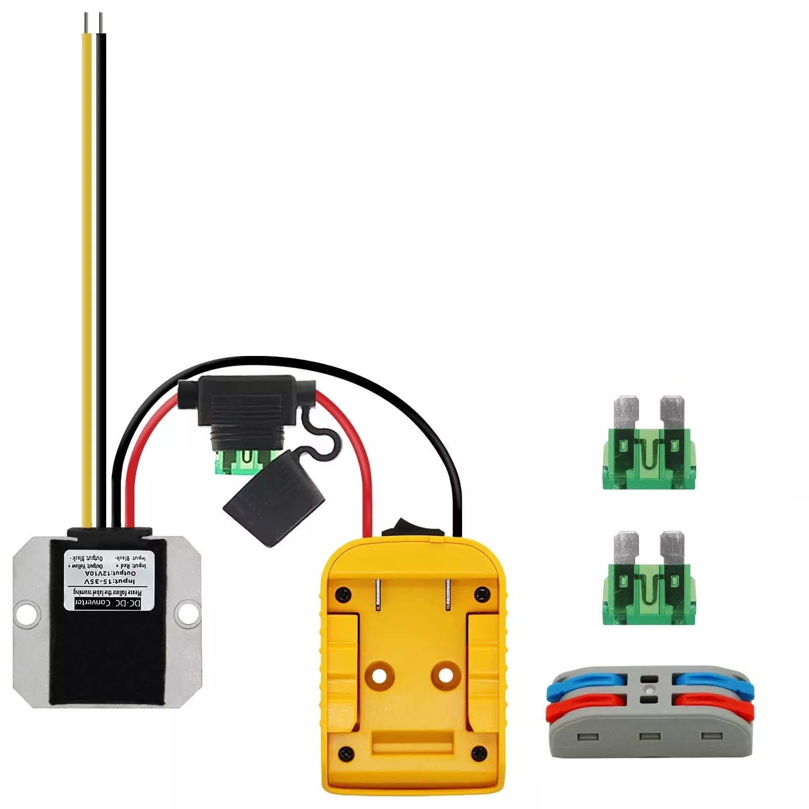 ARCADORA 18V/20V to 12V Step Down Converter 10A 100W Voltage Regulator ...