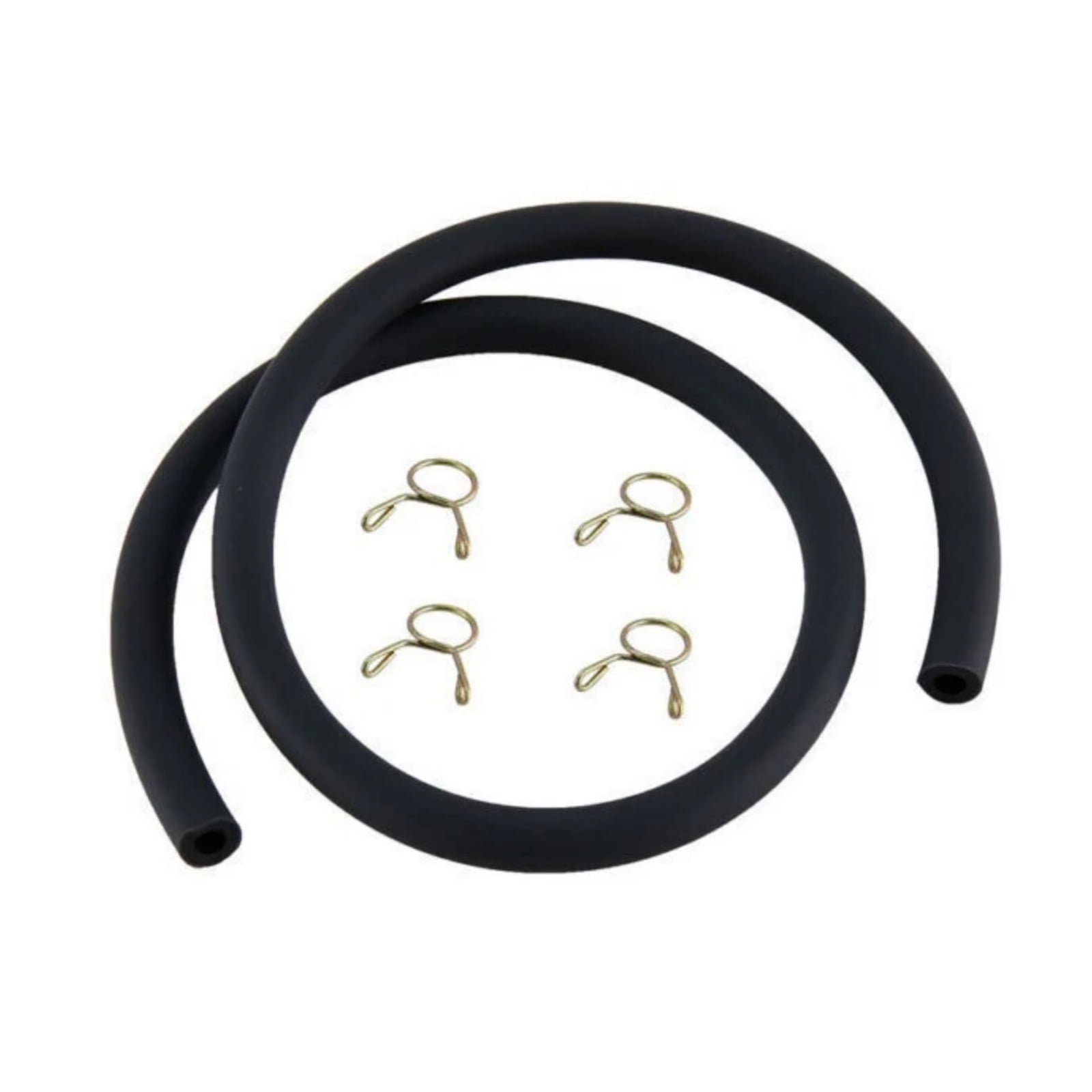 ARCADORA 4mm Fuel Line Pipe 50cm Long Black with 4 Clamps Durable Oil ...