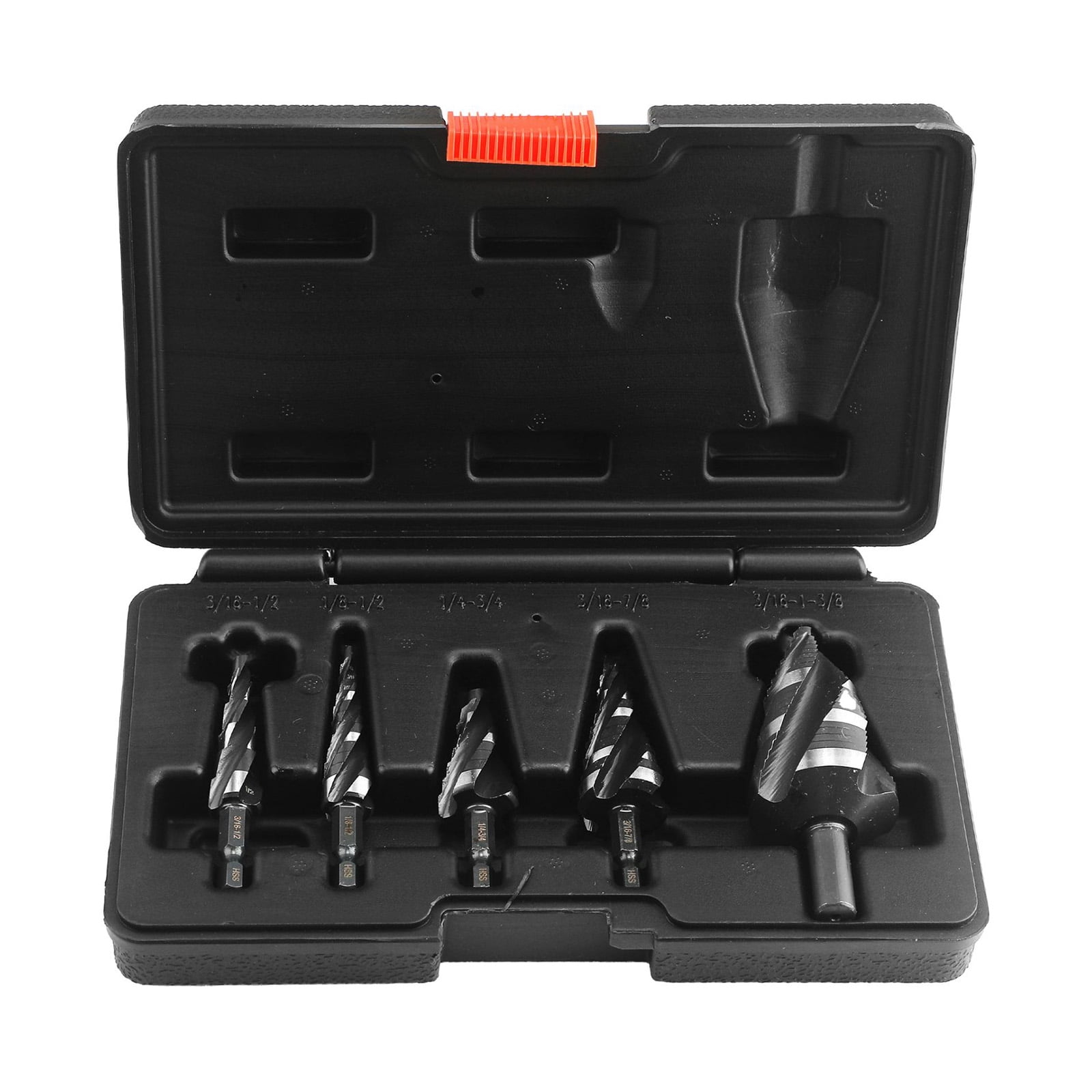 ARCADORA 5 Pcs Step Drill Bit Set HSS Multi Size 1/4” Hex & 9mm Round ...