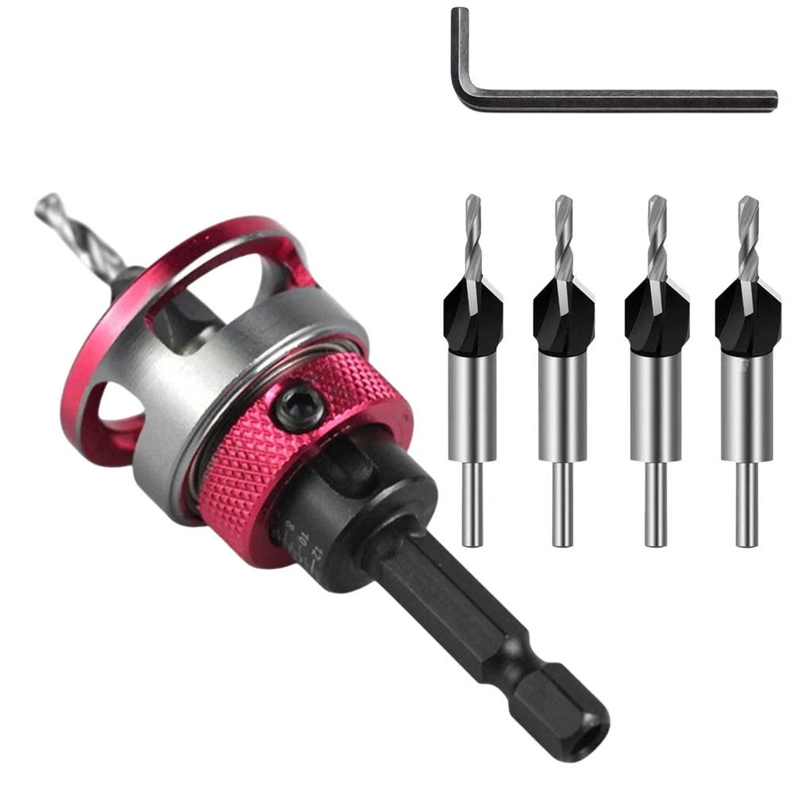 ARCADORA 6Pcs Countersink Drill Bit Set Aluminum Alloy Dual Purpose ...