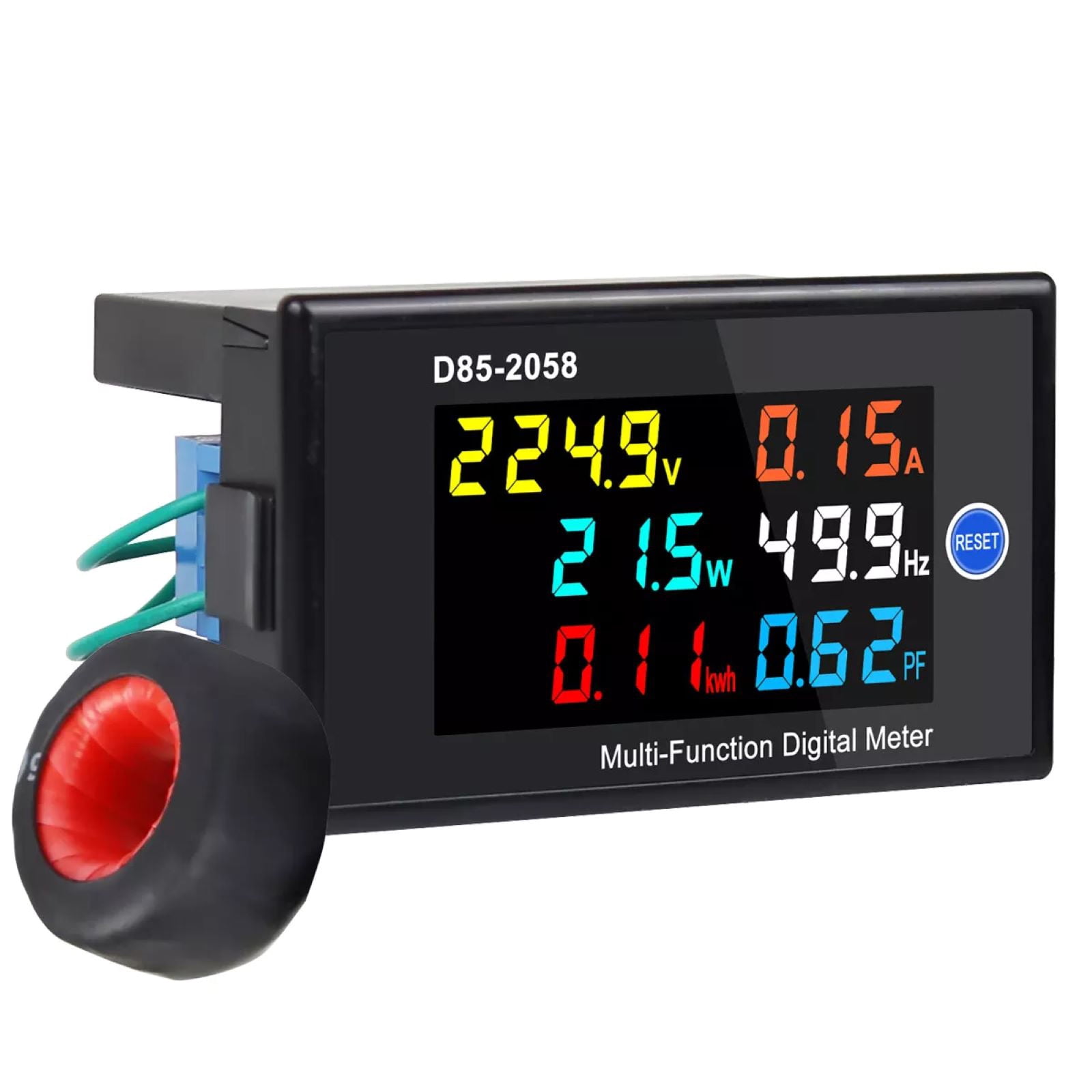 ARCADORA AC Panel Meter 40-300V 0-99.99A Voltmeter Ammeter Power Factor ...