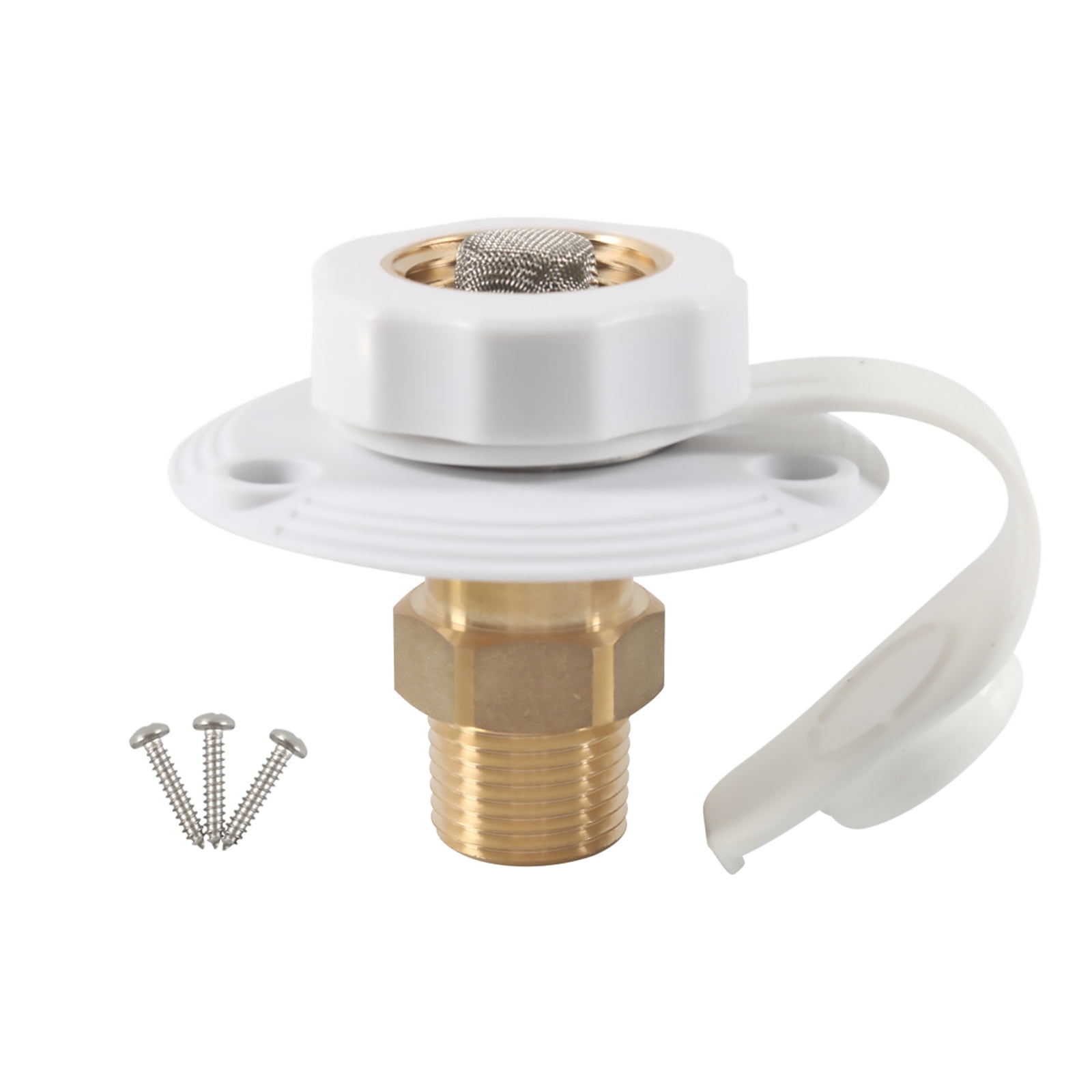 ARCADORA Brass Threaded RV City Water Inlet Flange for Durable Outdoor ...