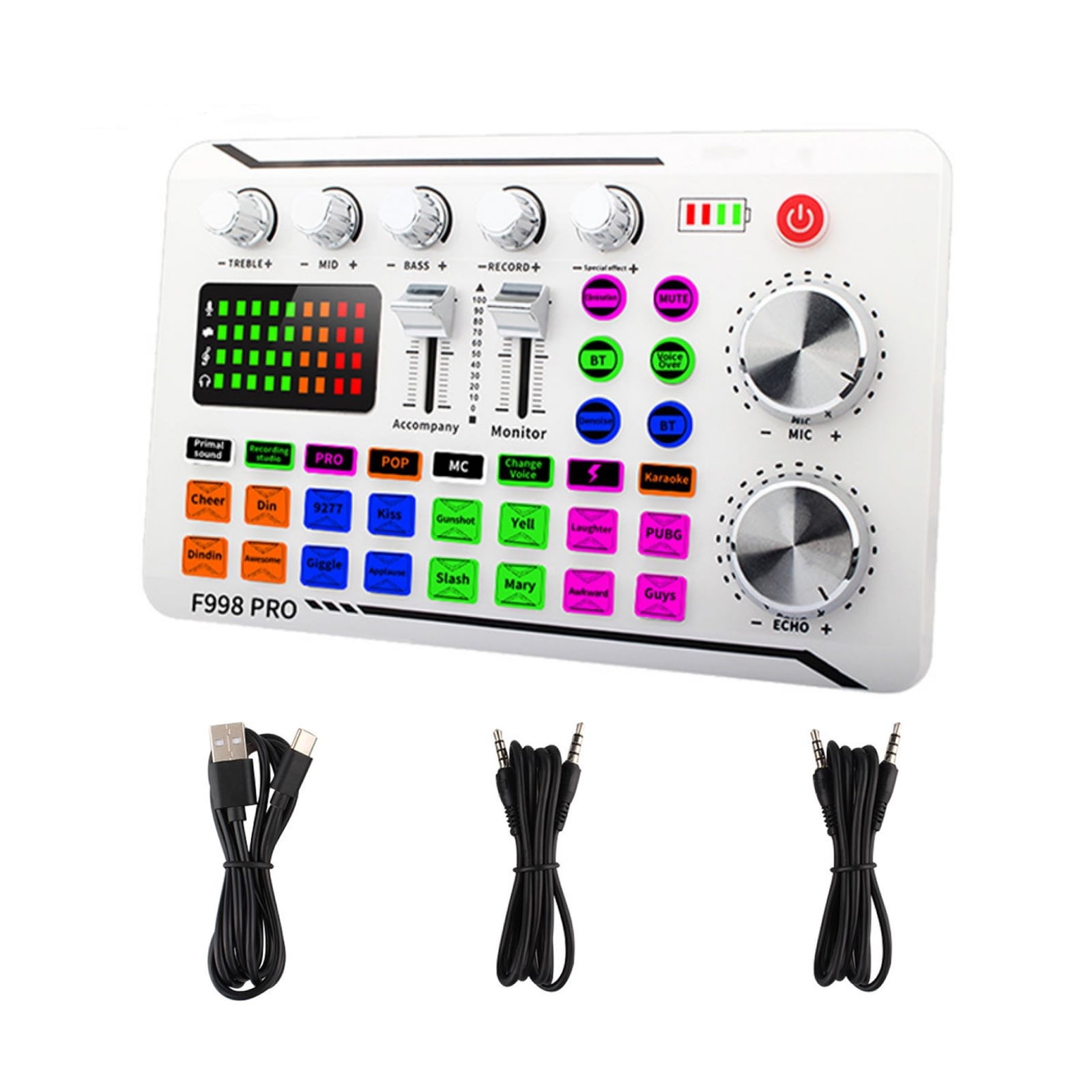 ARCADORA F998 Pro Sound Card for Live Streaming Intelligent Noise Reduction & 16 Special Effects ...