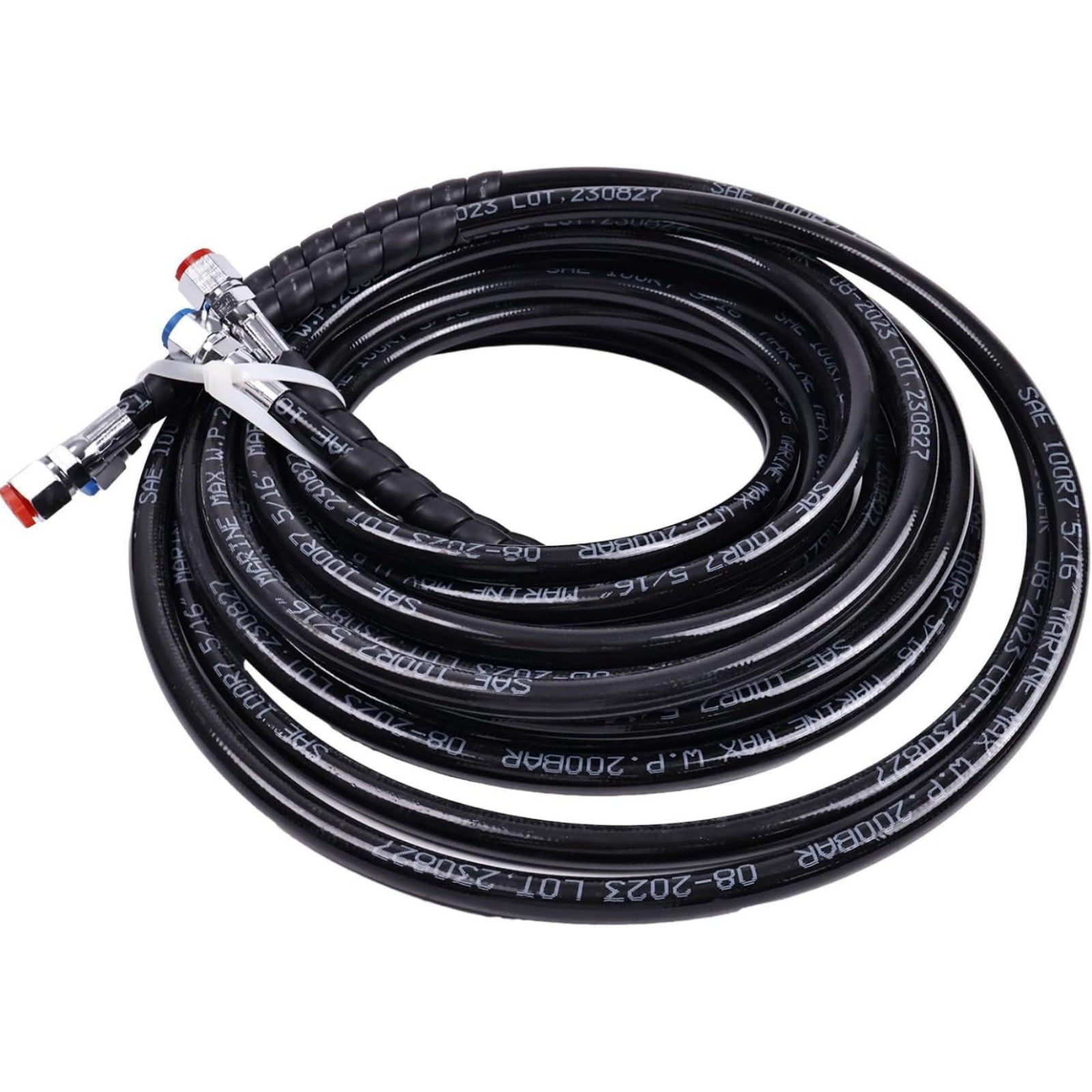 ARCADORA Hydraulic Steering Hose Kit 20FT Rubber for Cruisers Runabouts ...