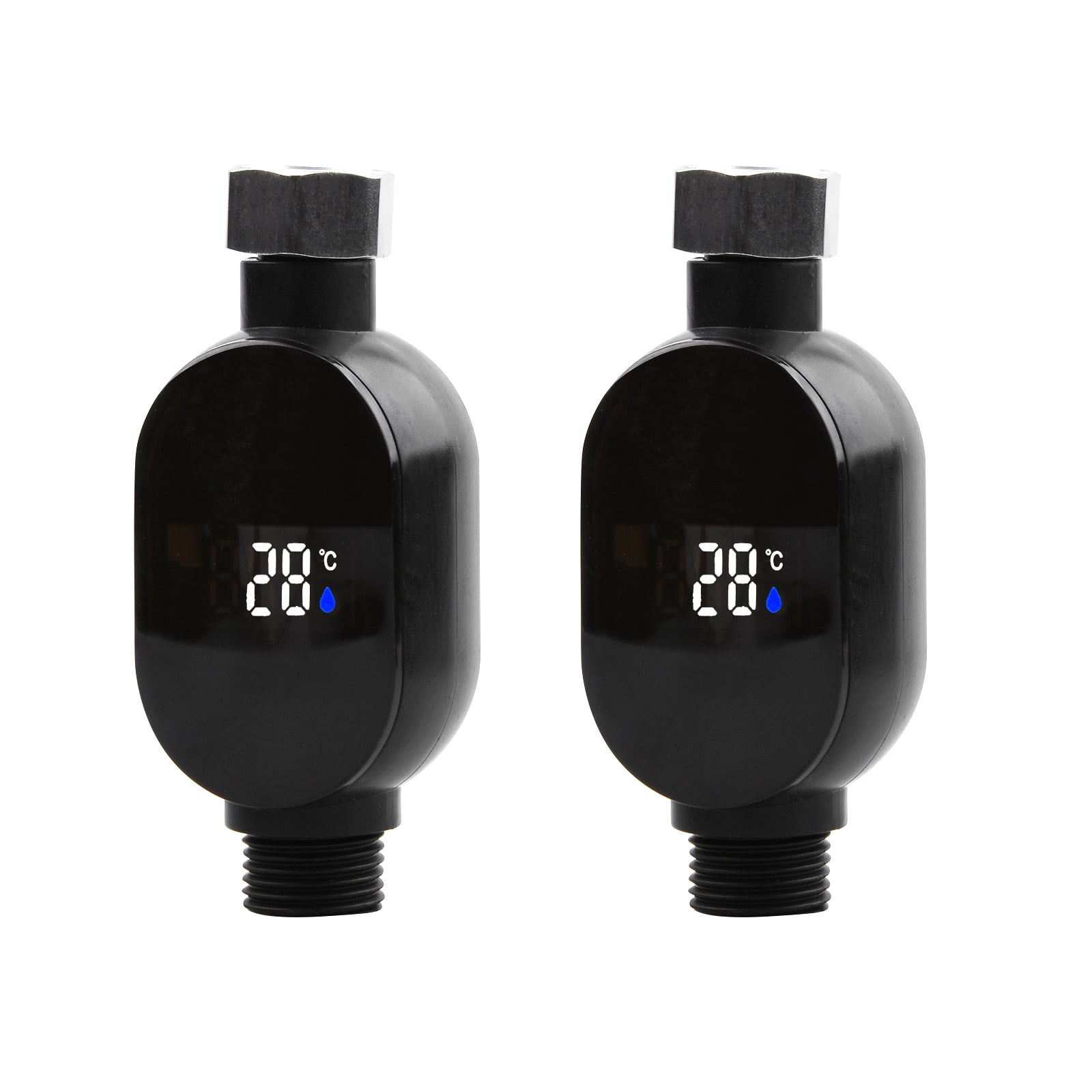 ARCADORA LED Digital Shower Water Thermometer 1/2 Inch Thread Plastic ...