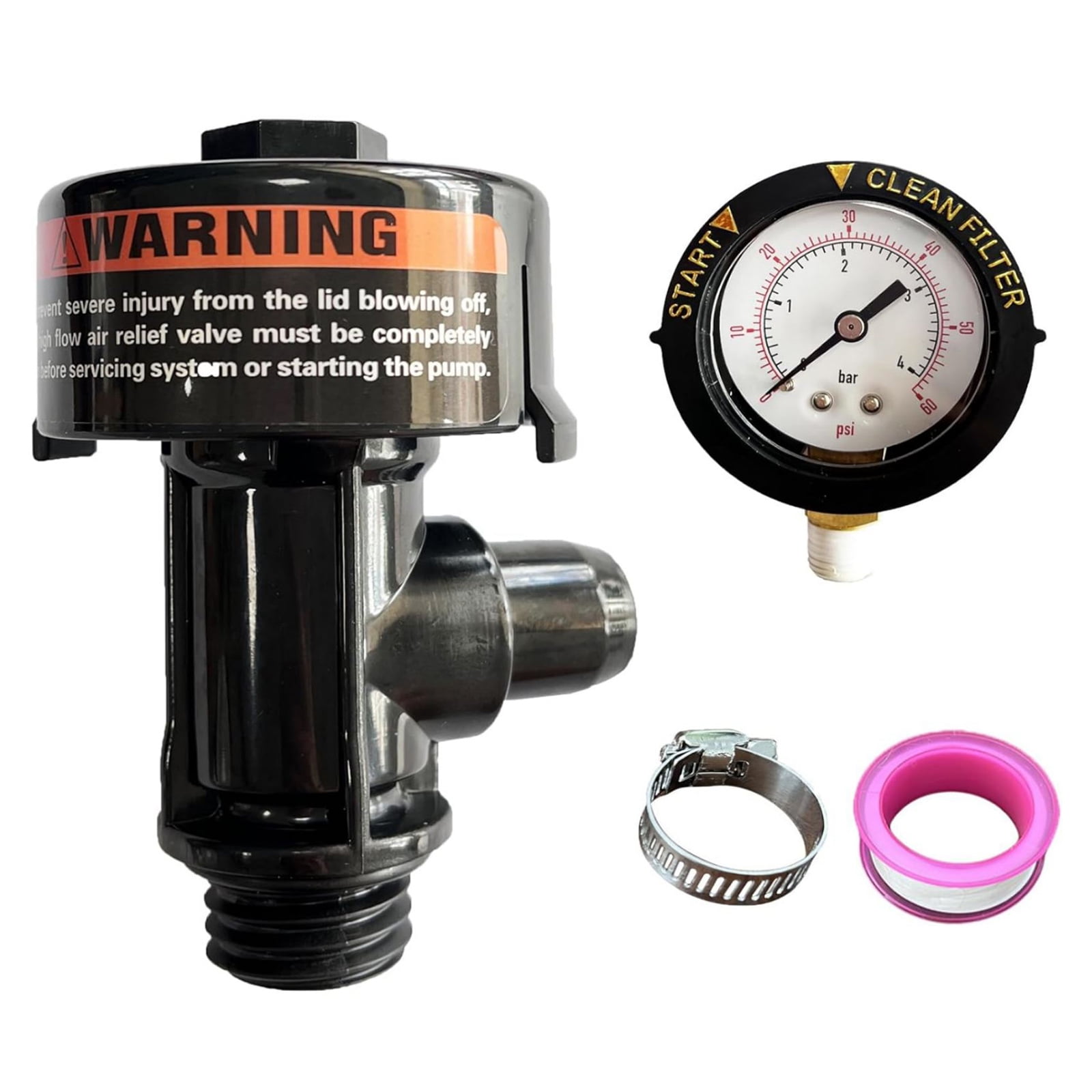ARCADORA Pool Filter Air Relief Valve 0-60 PSI for Clean Clear Predator ...