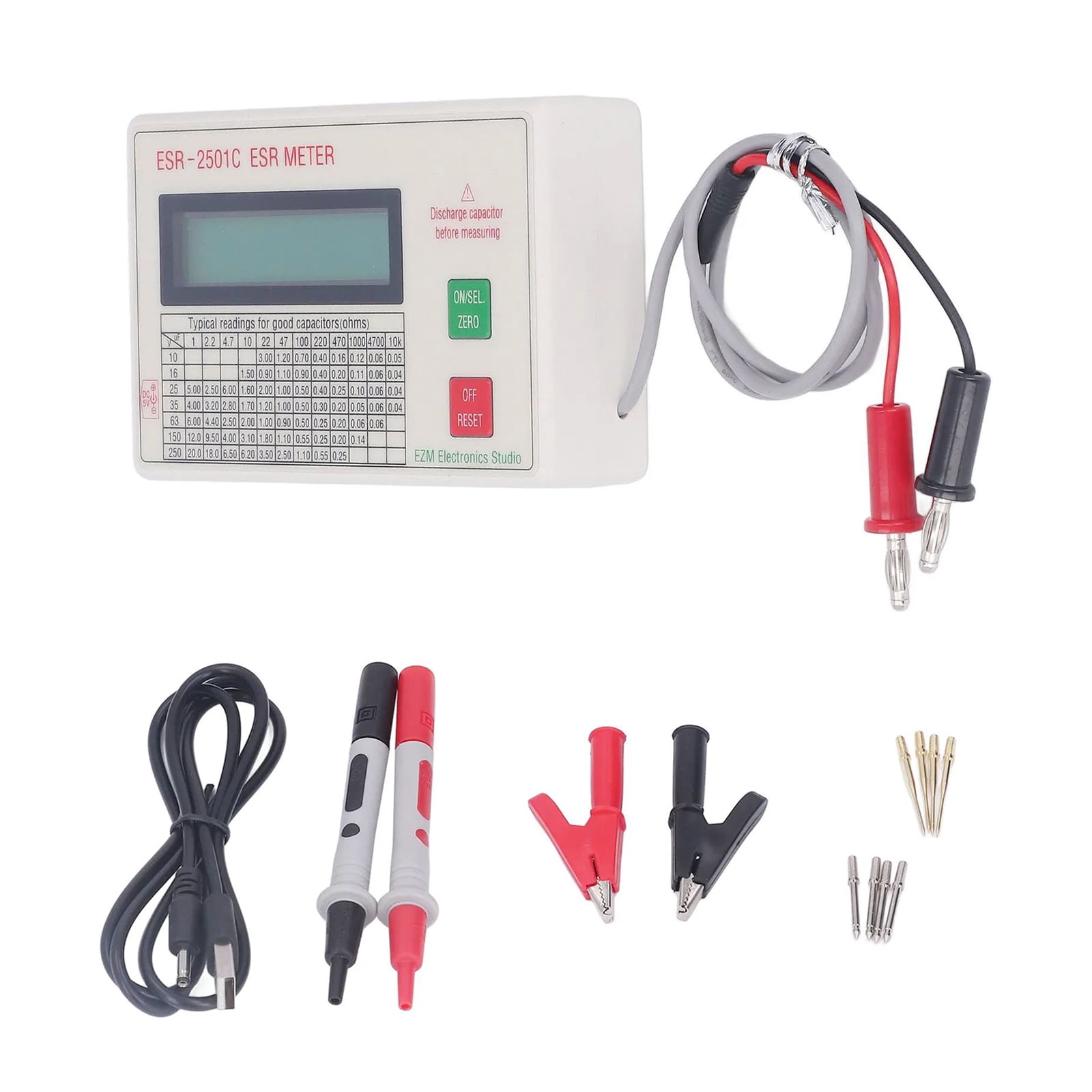 ARCADORA Precision Capacitor ESR/DCR Tester for Electronic Devices High ...