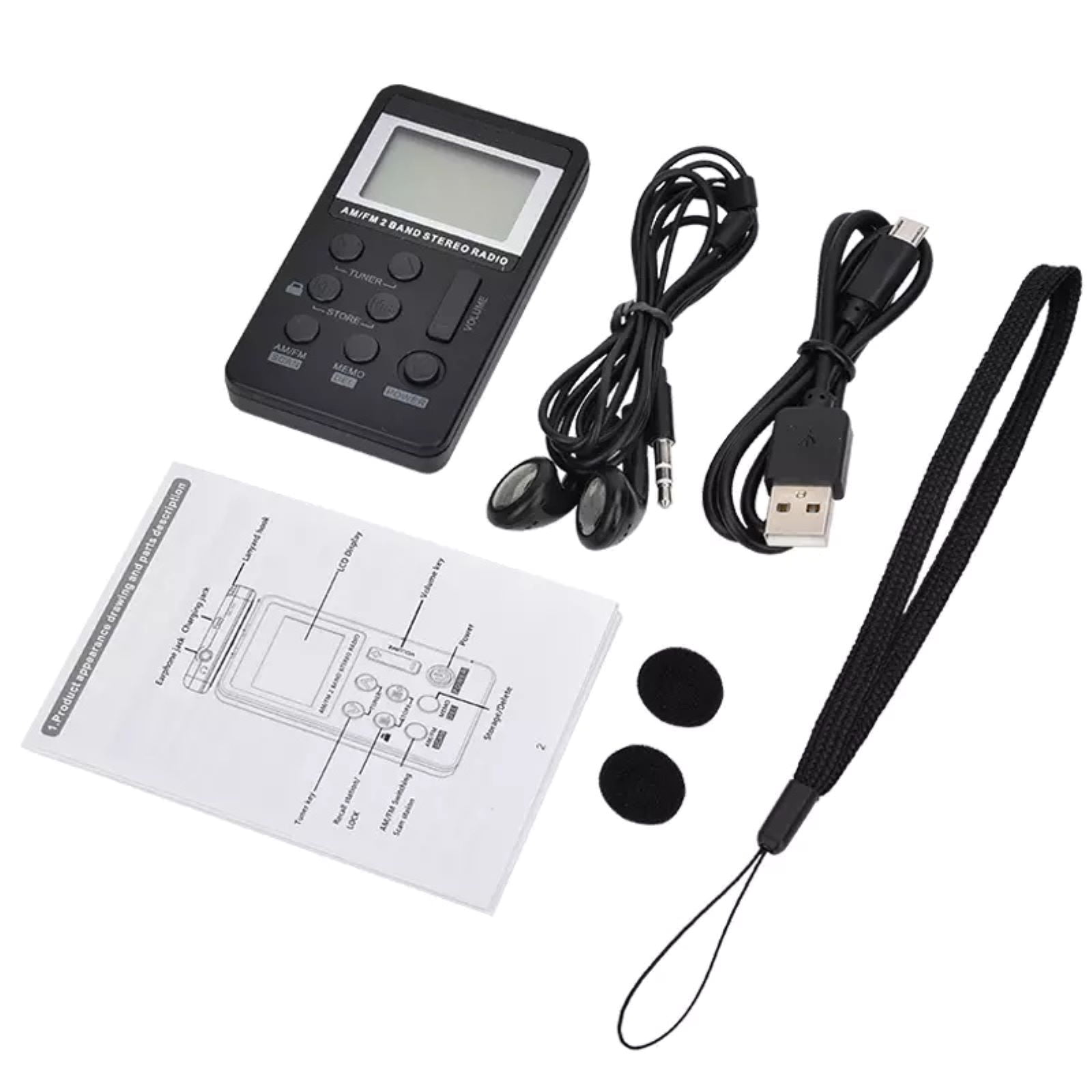 ARCADORA Quality AM/FM Radio for Music Lovers Durable ABS, 64-108MHz FM ...
