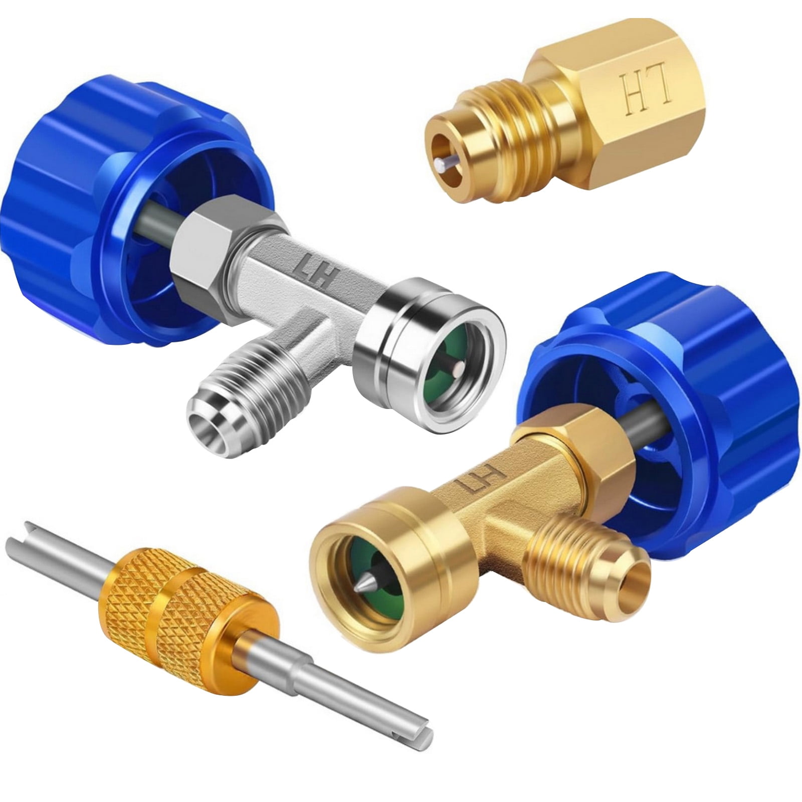 ARCADORA R1234YF Can Tap Valve Kit Brass Self Sealing Puncture Adapter ...