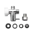 ARCADORA Silver 3-Way T Adapter Valve 7/8×7/8×1/2 Inch Thread Lever ...