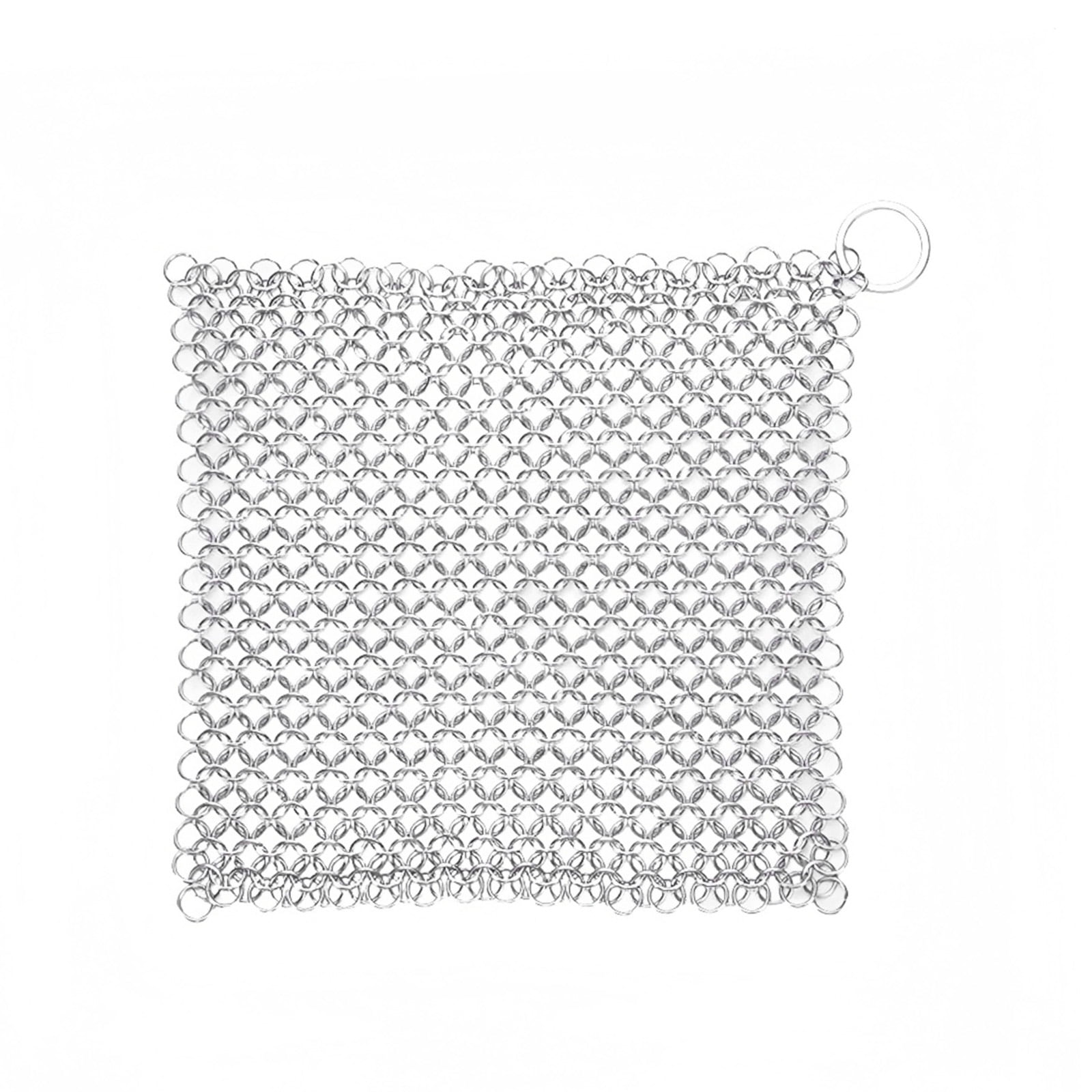 ARCADORA Stainless Steel Chainmail Scrubber for Cast Iron Skillets 304 ...