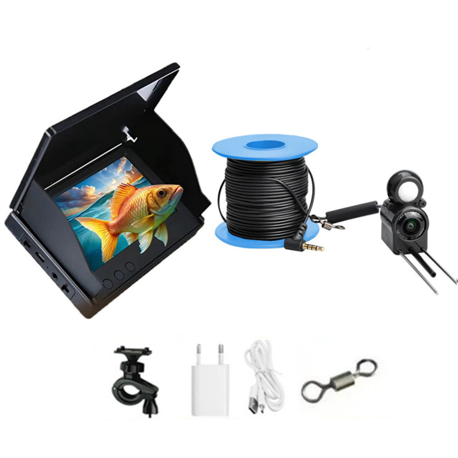ARCADORA Underwater Fish Finder Camera 4.3”IPS Screen 30m Cable Night ...