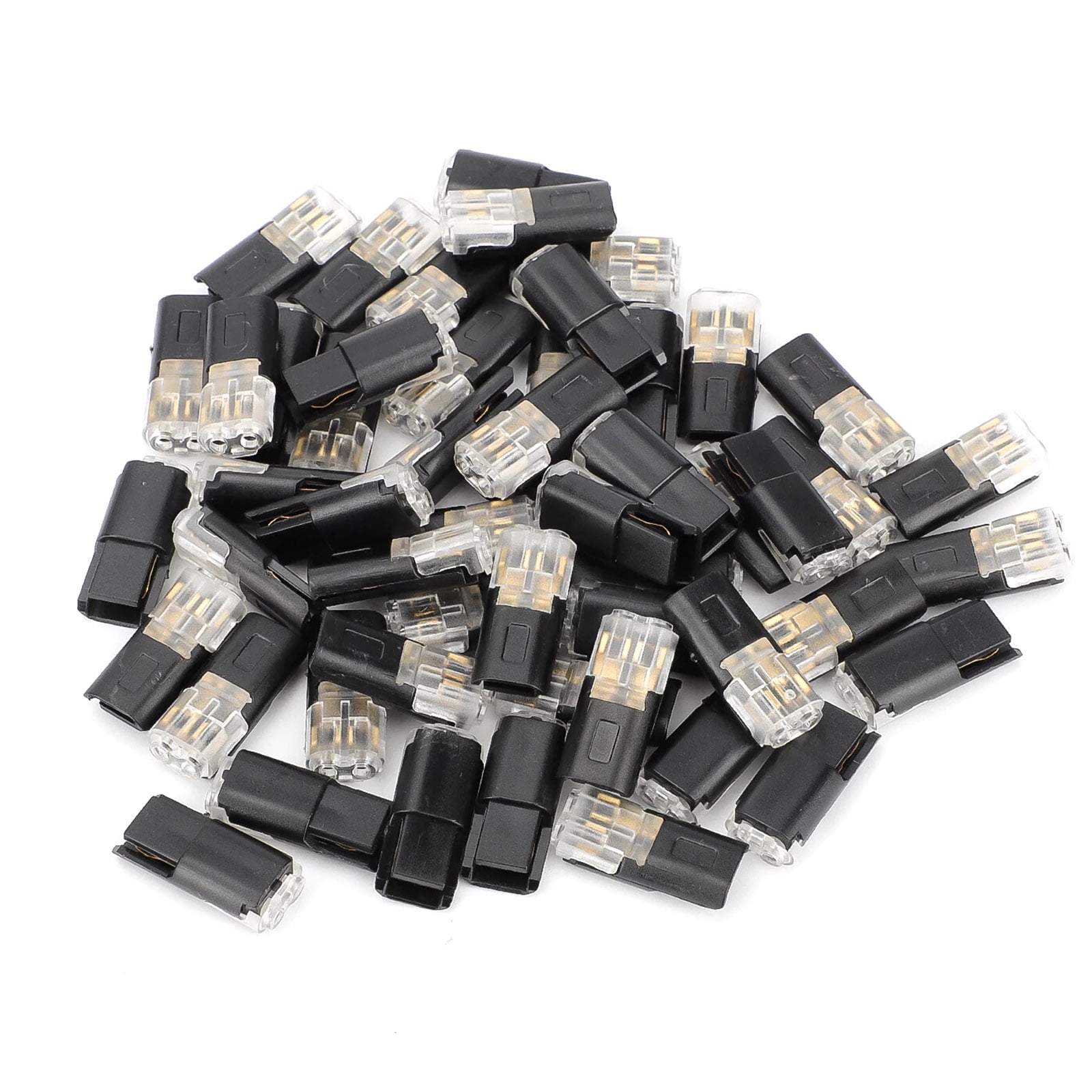 ARCADORA Wire Cable Snap Connectors 50 Pack Black Polycarbonate For 18 ...