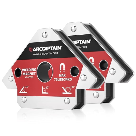 ARCCAPTAIN 2-Piece 75LB Welding Magnet Set – Magnetic Welding Holder ...