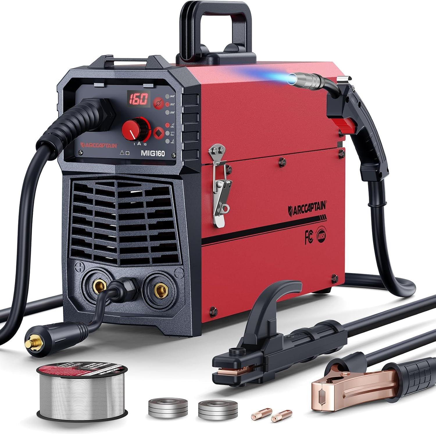 ARCCAPTAIN 4 in 1 MIG Welder,Gas MIG/Gasless MIG//Lift TIG/MMA Stick ...