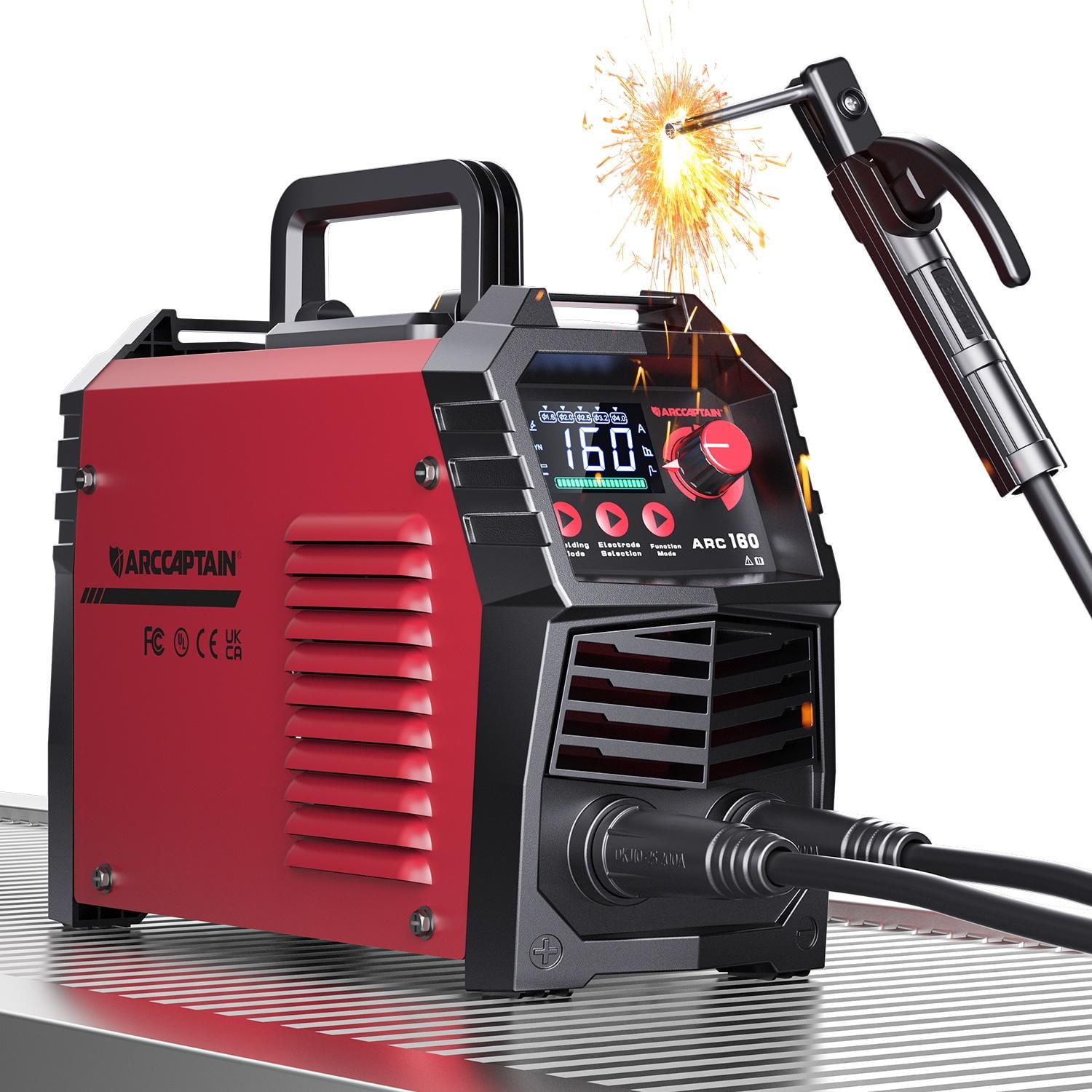 ARCCAPTAIN Stick Welder 160A Smart Digital ARC Welder Machine 110V 220V with Hot Start Arc Force Anti Stick Easy to Use for Beginner Home Repair
