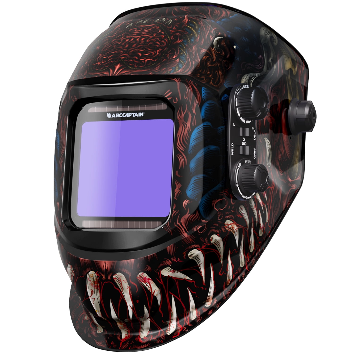ARCCAPTAIN Large View Auto-Darkening true color Welding Helmet ...