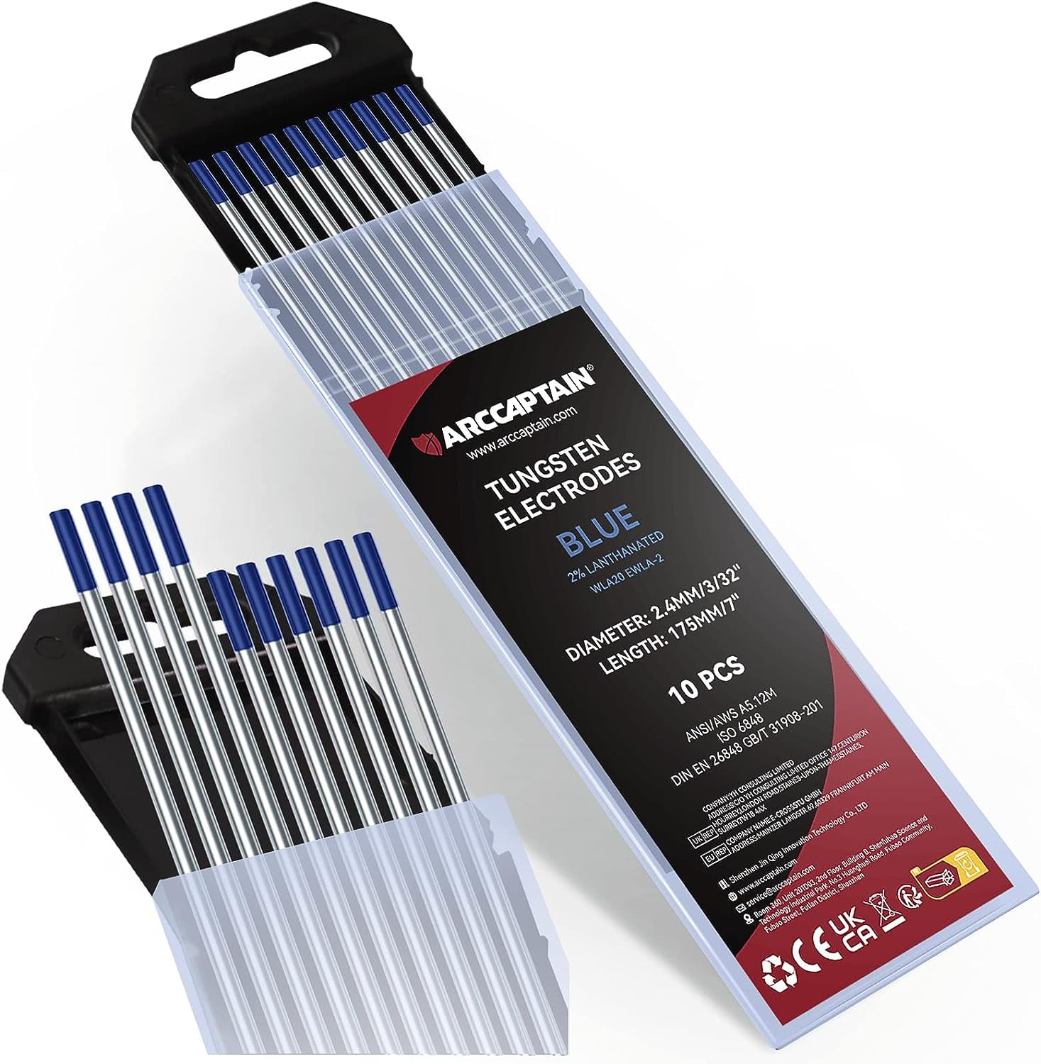 ARCCAPTAIN TIG Tungsten, TIG Welding Tungsten Electrode Blue 2% ...